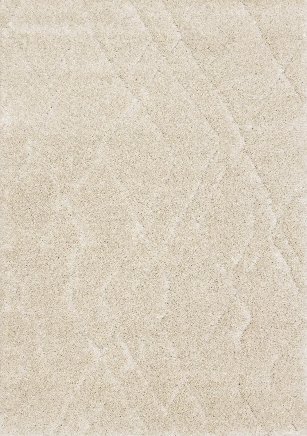 Roman Cream Subtle Diamond Pattern Rug